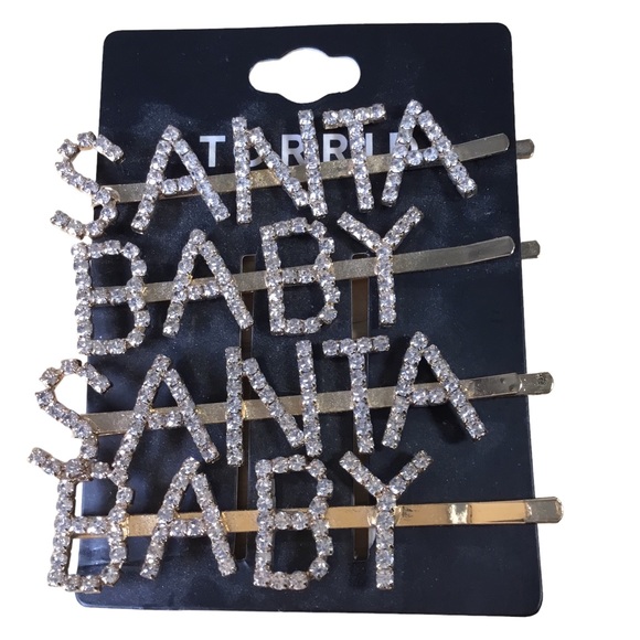 torrid | Accessories | Torrid Rhinestone Santa Baby Hair Pins New ...